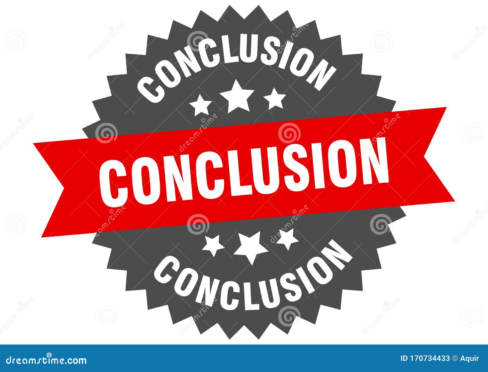 Conclusion Sign. Conclusion Circular Band Label. Conclusion Sticker ...