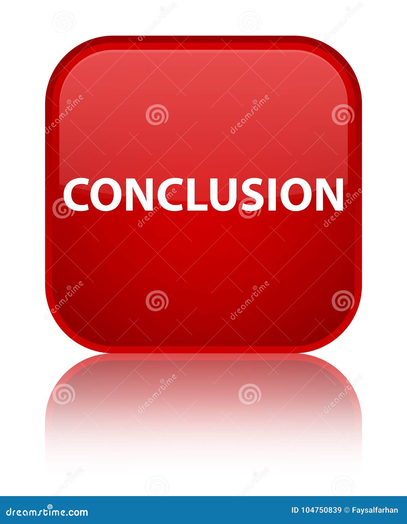 Conclusion Special Red Square Button Stock Illustration - Illustration ...