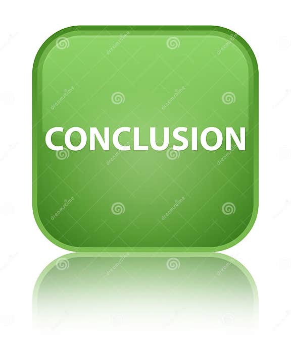 Conclusion Special Soft Green Square Button Stock Illustration ...