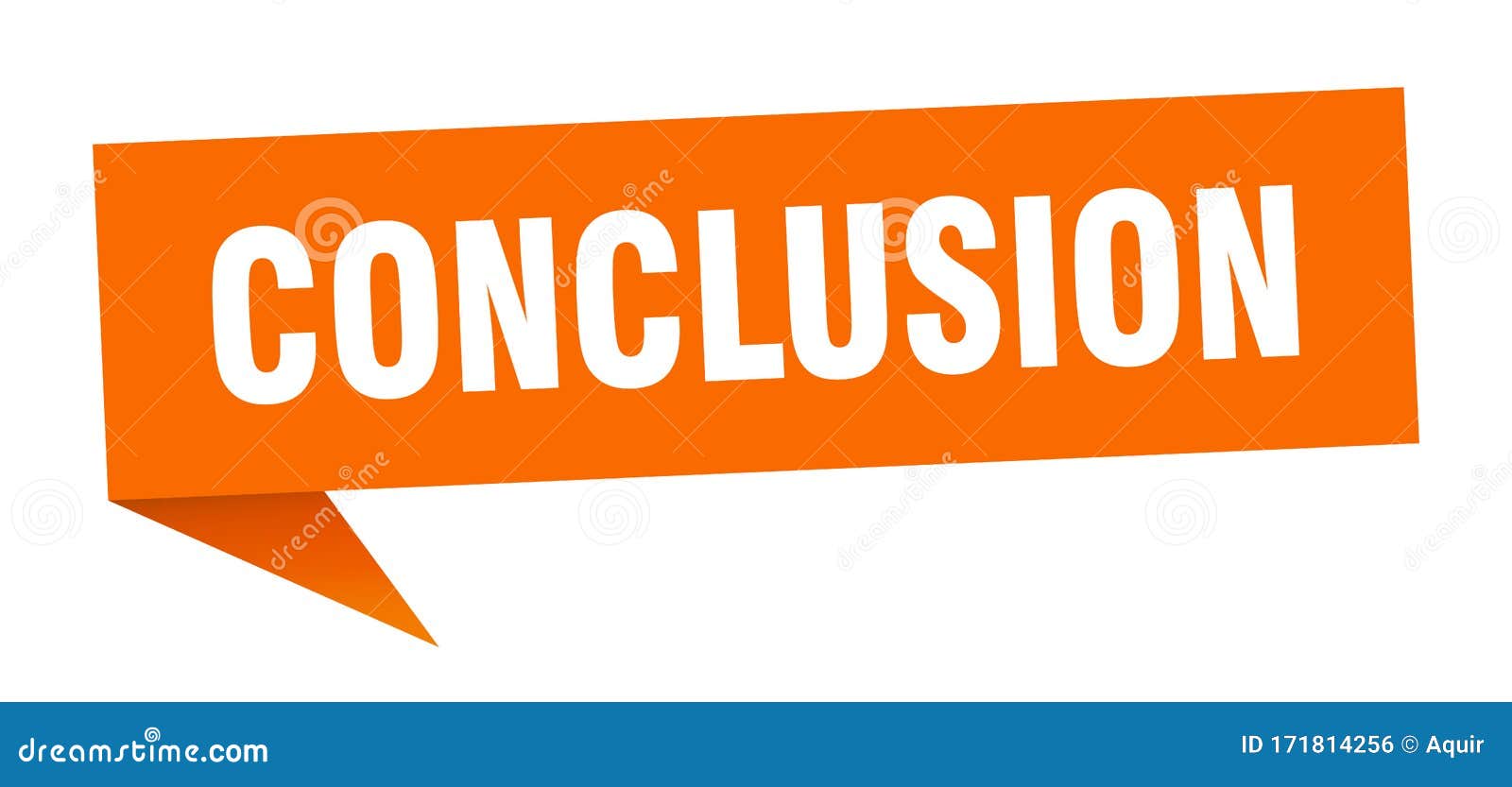 Conclusion Speech Bubble. Conclusion Ribbon Sign Stock Vector ...