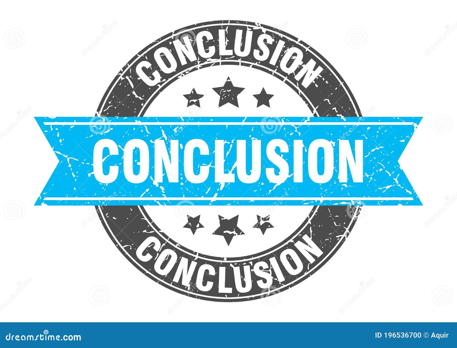 Conclusion stamp stock vector. Illustration of sign - 196536700