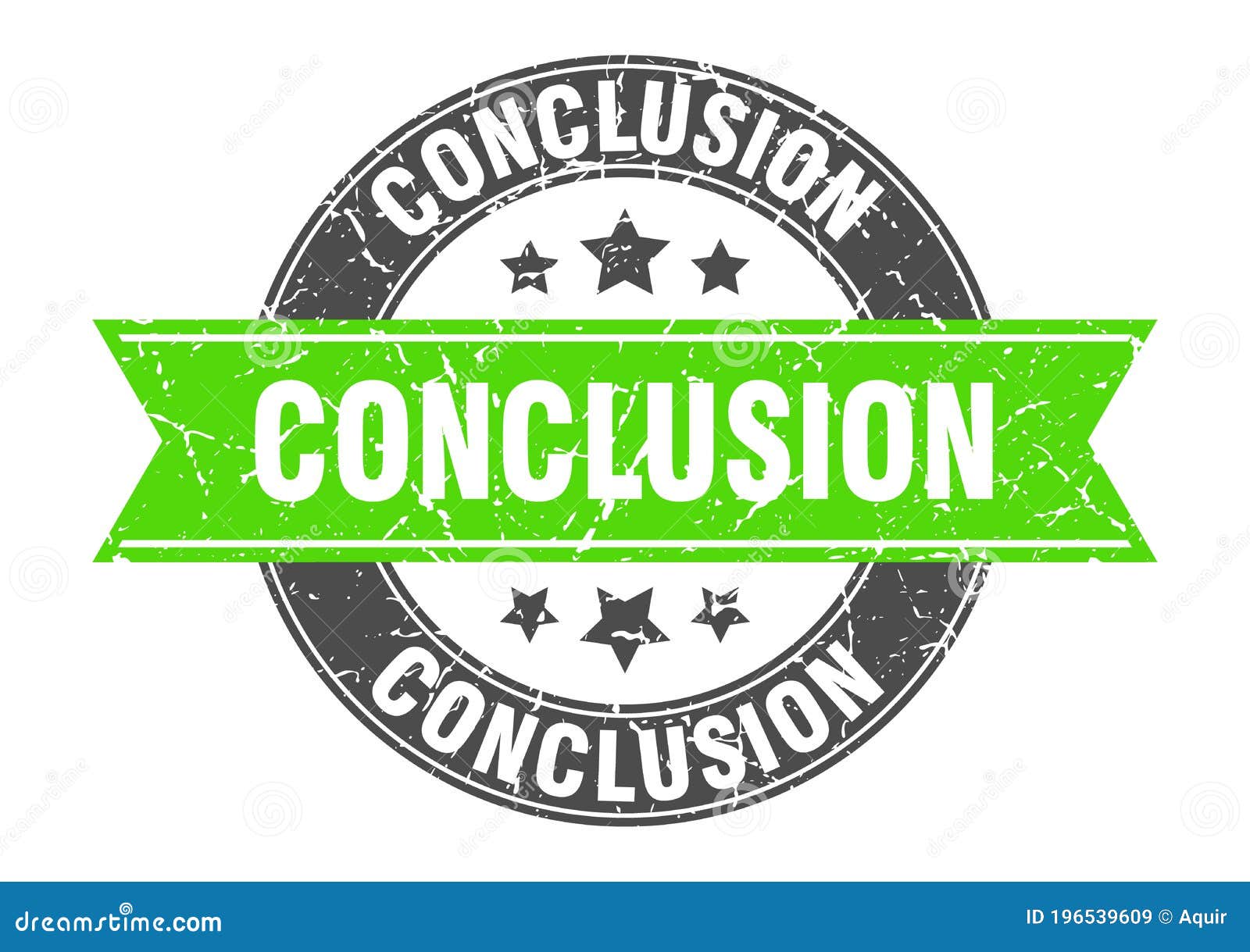 Conclusion stamp stock vector. Illustration of button - 196539609