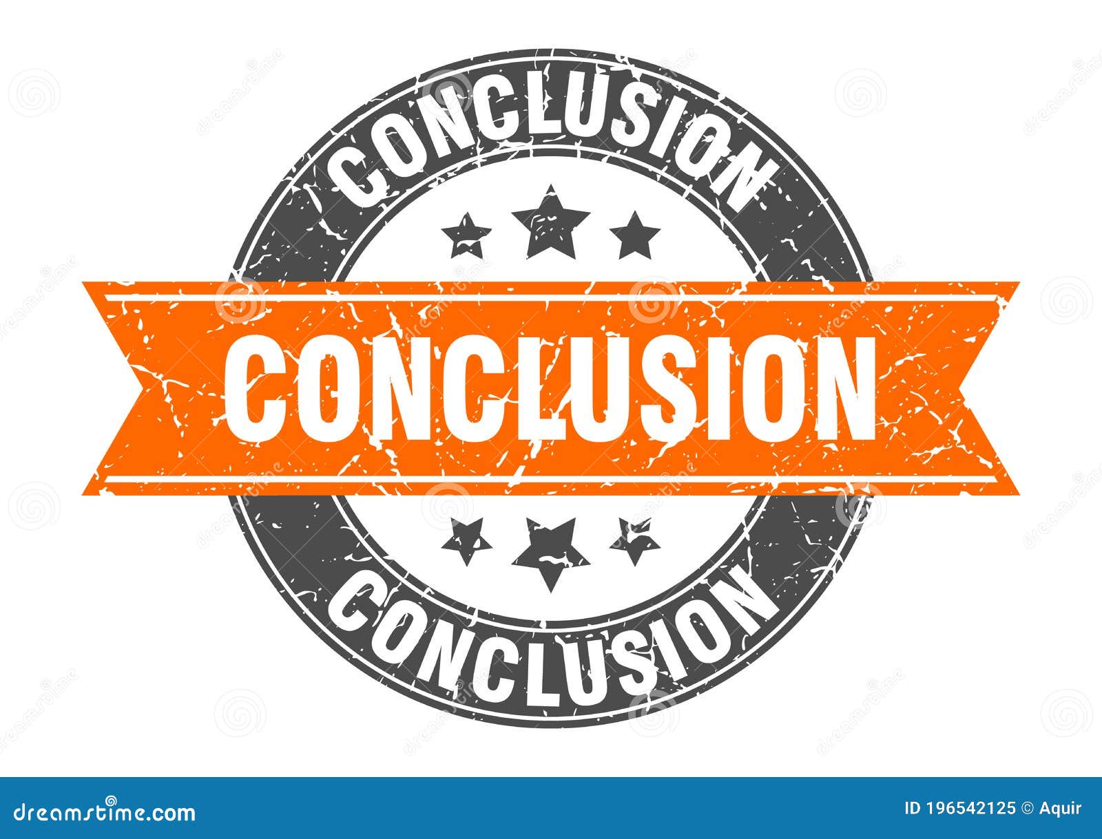 Conclusion stamp stock vector. Illustration of vintage - 196542125