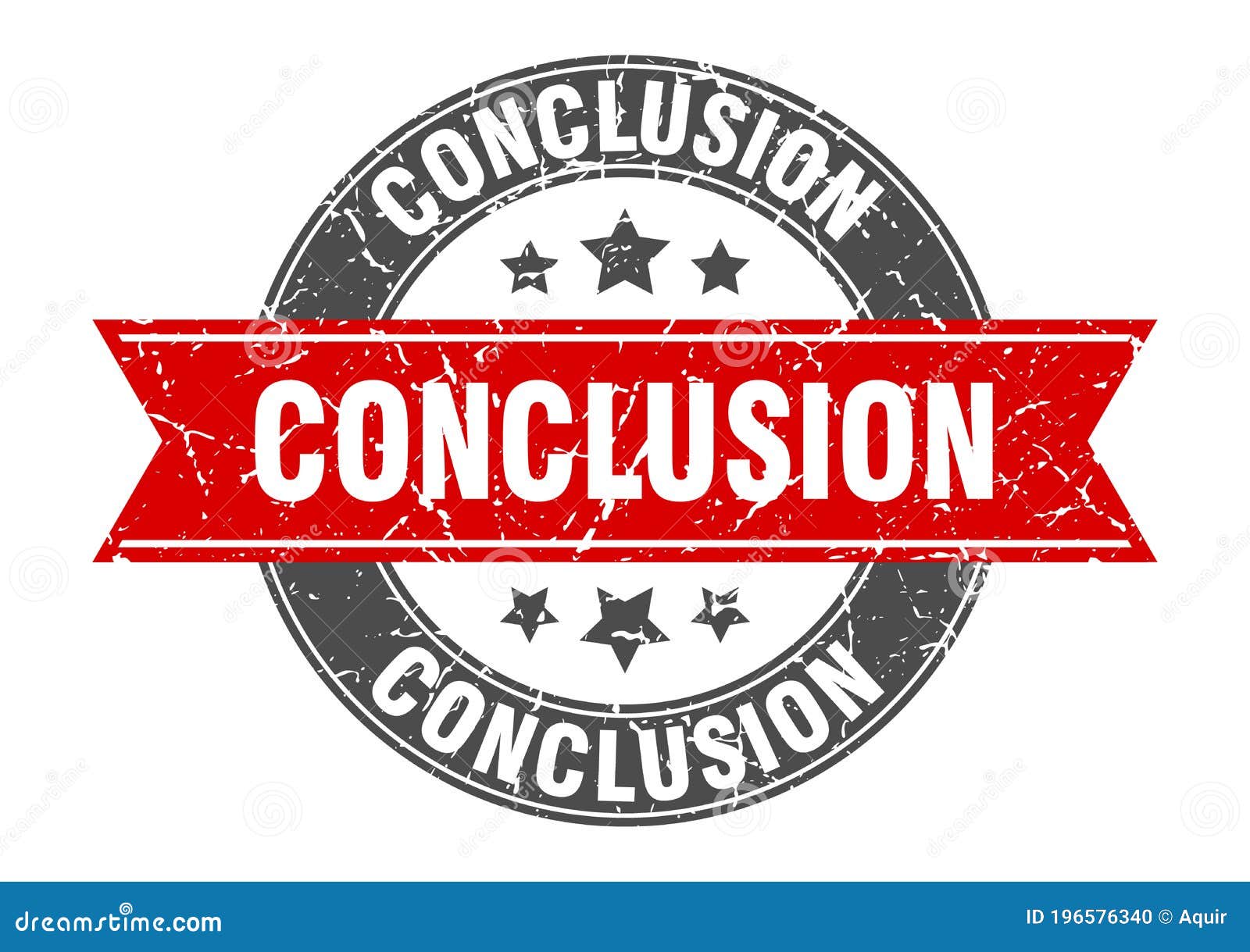Conclusion stamp stock vector. Illustration of banner - 196576340