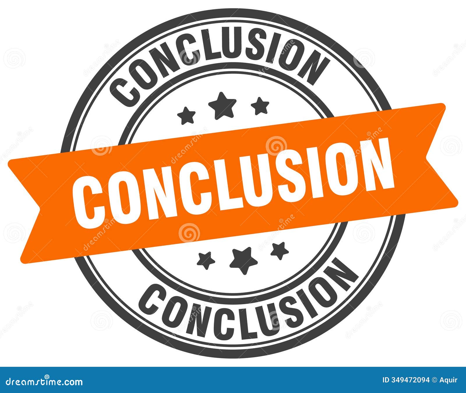 Conclusion Stamp. Conclusion Label On Transparent Background. Round ...