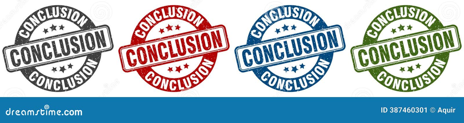 Conclusion Stamp. Conclusion Label On Transparent Background. Round ...