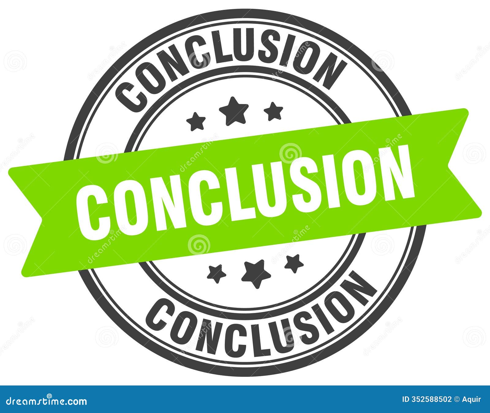 Conclusion Stamp. Conclusion Label on Transparent Background. Round ...