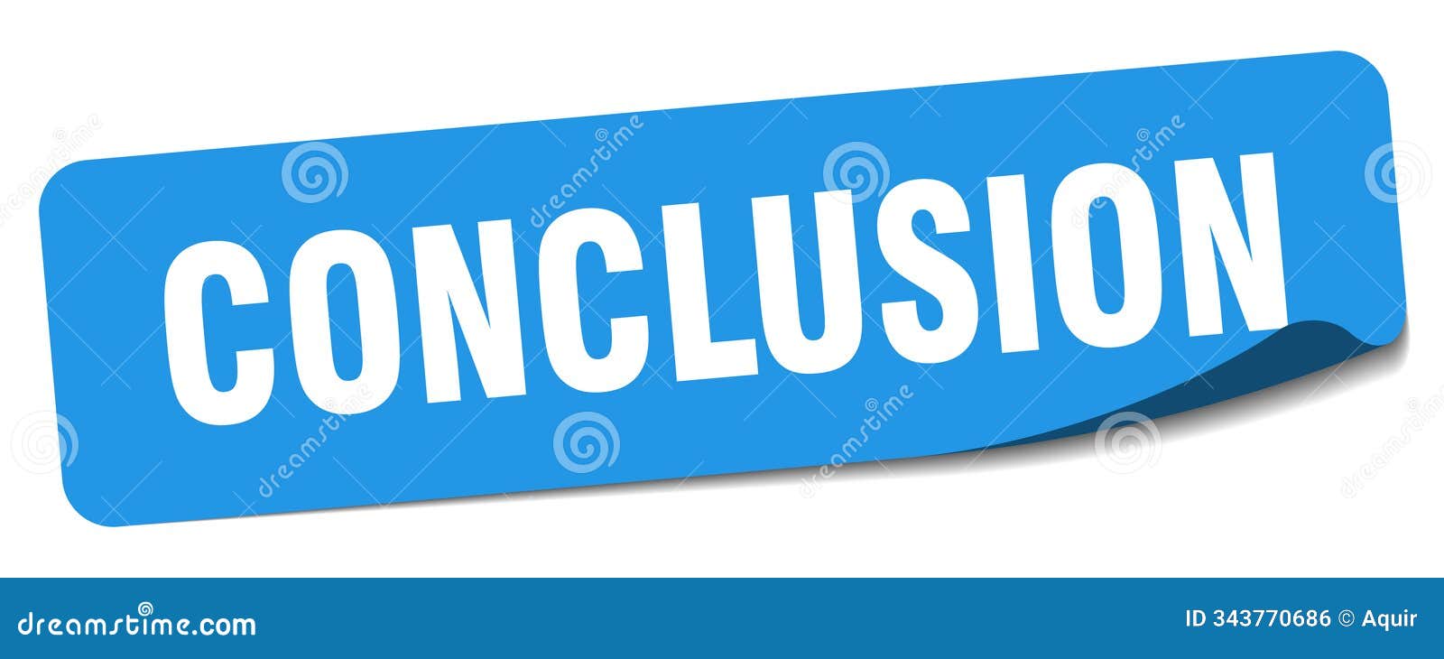 Conclusion Sticker. Conclusion Sign Isolated On Gray Background Vector ...