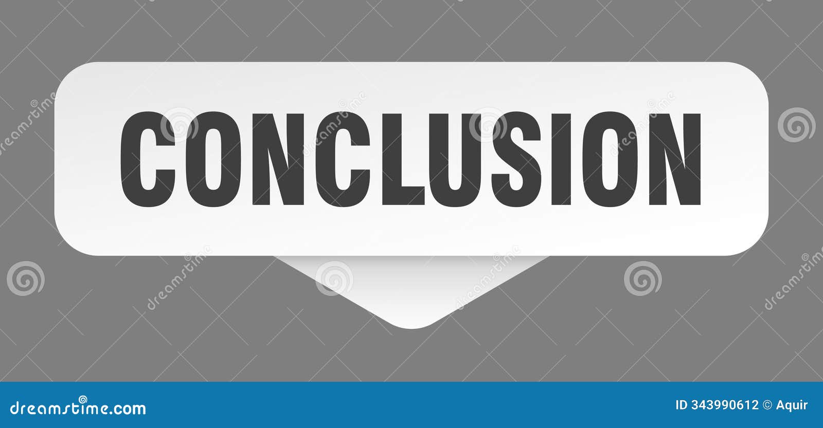 Conclusion Sticker. Conclusion Sign Isolated On Gray Background Vector ...