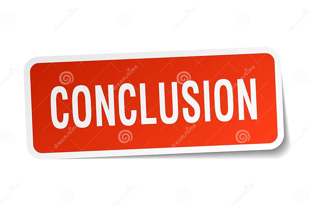 Conclusion sticker stock vector. Illustration of isolated - 99302467