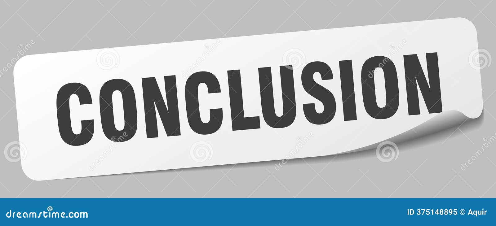 Conclusion Sticker. Conclusion Square Sign. Conclusion Cartoon Vector ...