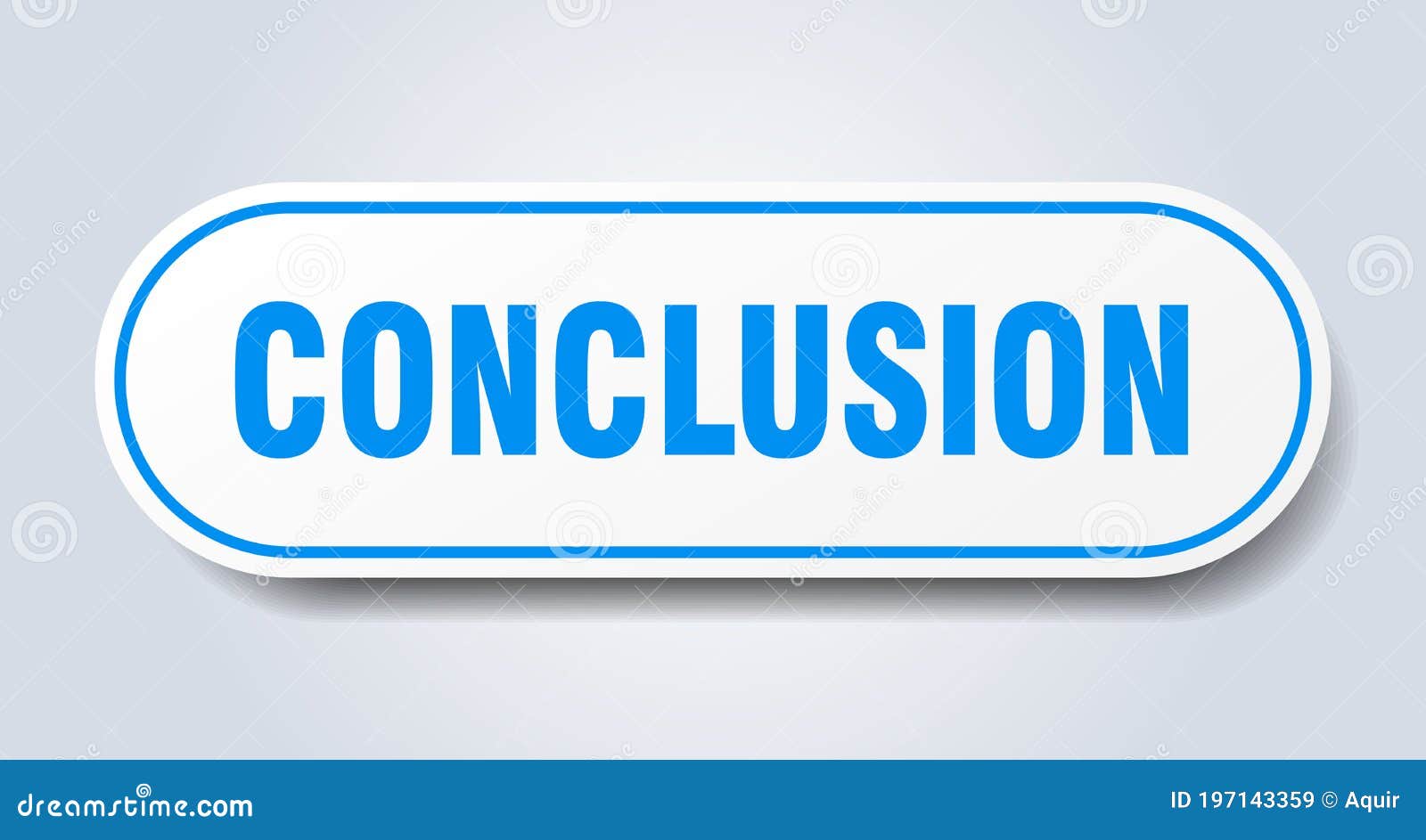 Conclusion Sticker. Conclusion Sign Set. Vector Illustration ...