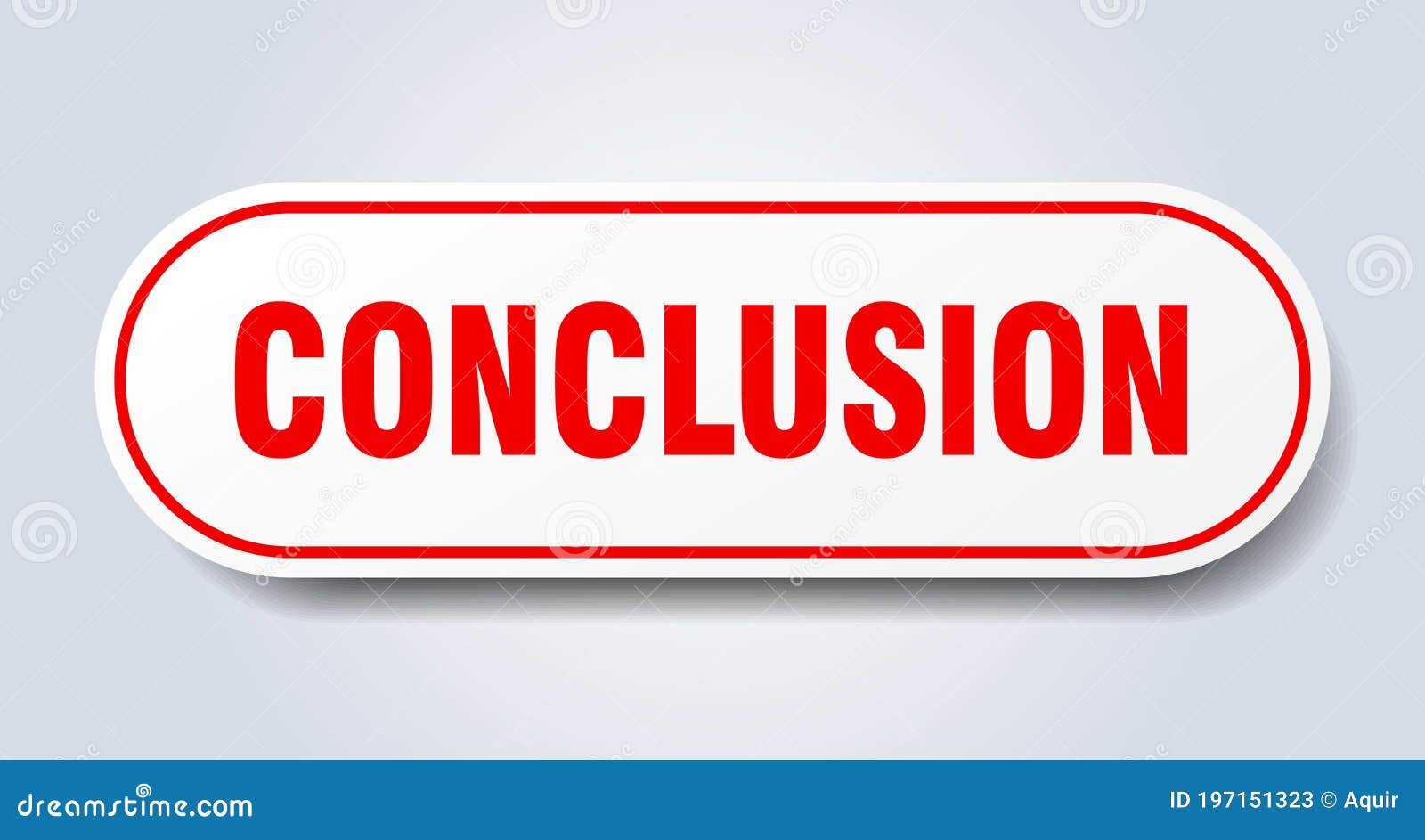 Conclusion sticker. stock vector. Illustration of isolated - 197151323