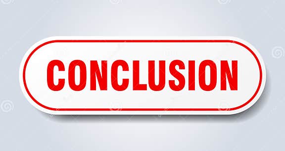 Conclusion sticker. stock vector. Illustration of isolated - 197151323
