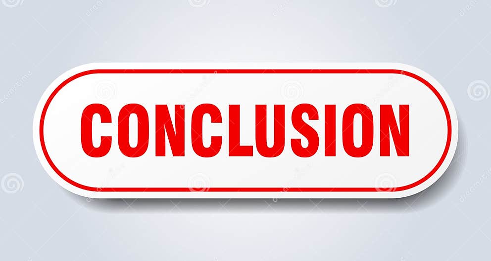 Conclusion sticker. stock vector. Illustration of isolated - 197151323