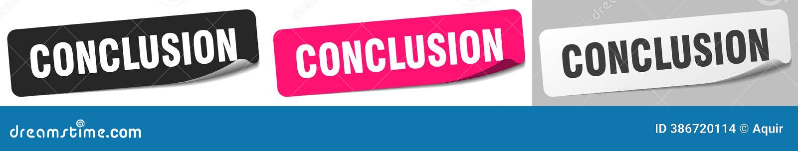 Conclusion Sticker. Cartoon Vector | CartoonDealer.com #197145805