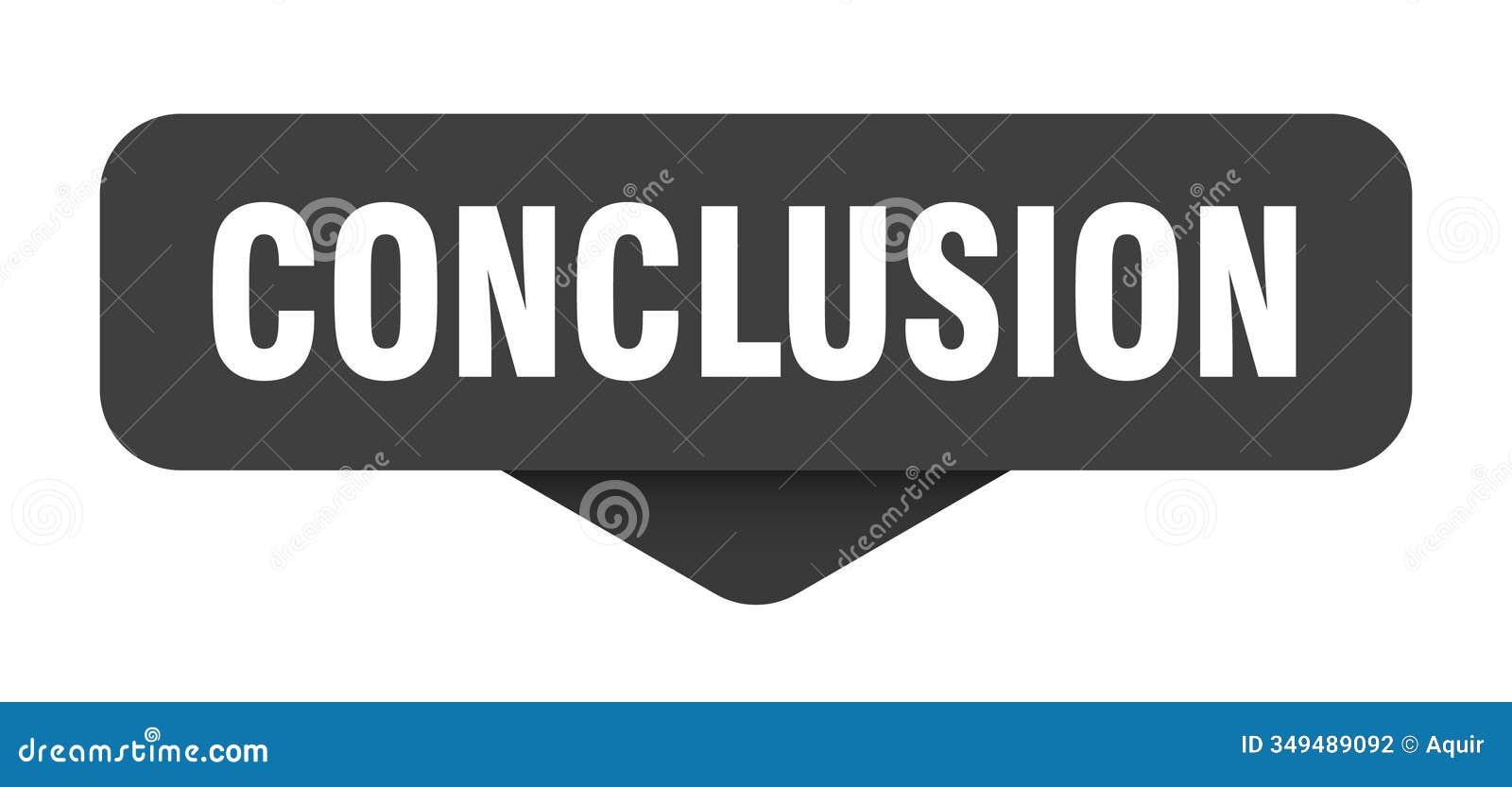 Conclusion Sticker. Conclusion Sign Isolated On Gray Background Vector ...