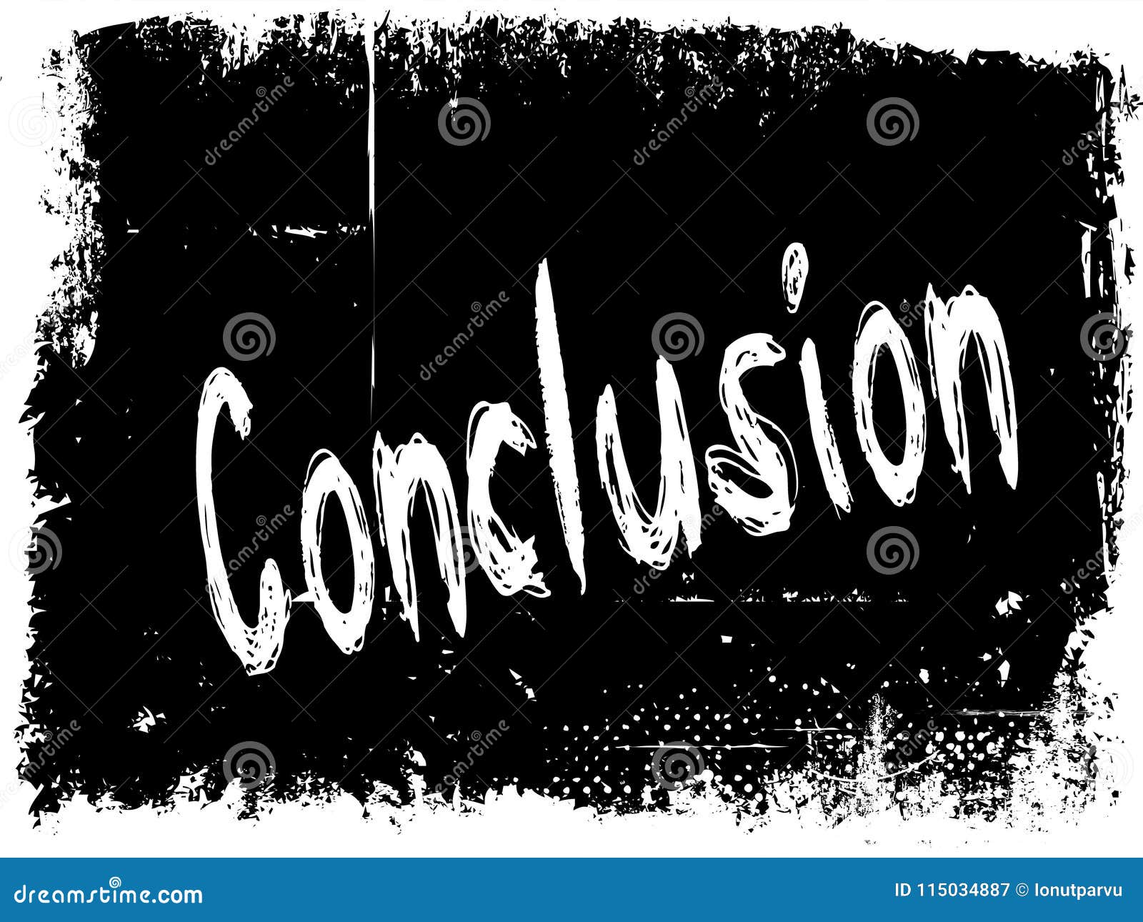 CONCLUSION Sur Le Fond Grunge Noir Illustration Stock - Illustration du ...