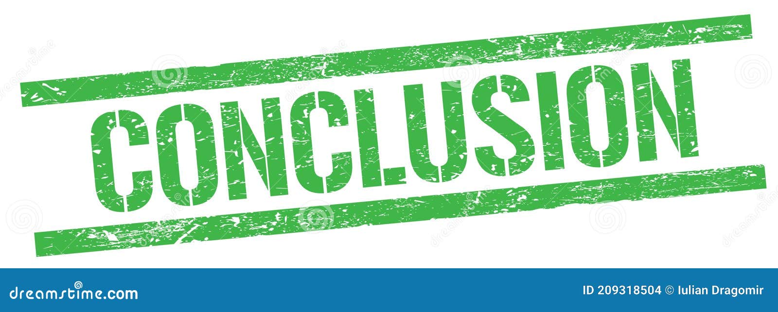 CONCLUSION Text on Green Grungy Rectangle Stamp Stock Illustration ...