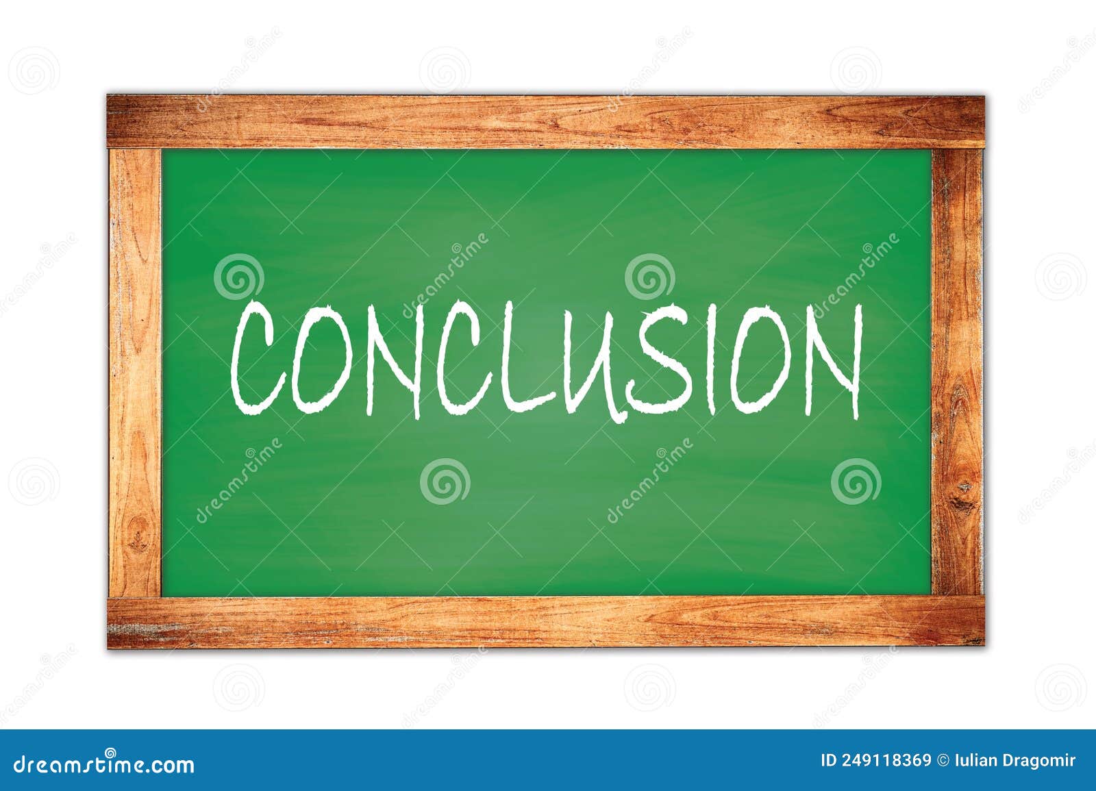 CONCLUSION Text Written on Green School Board Stock Illustration ...