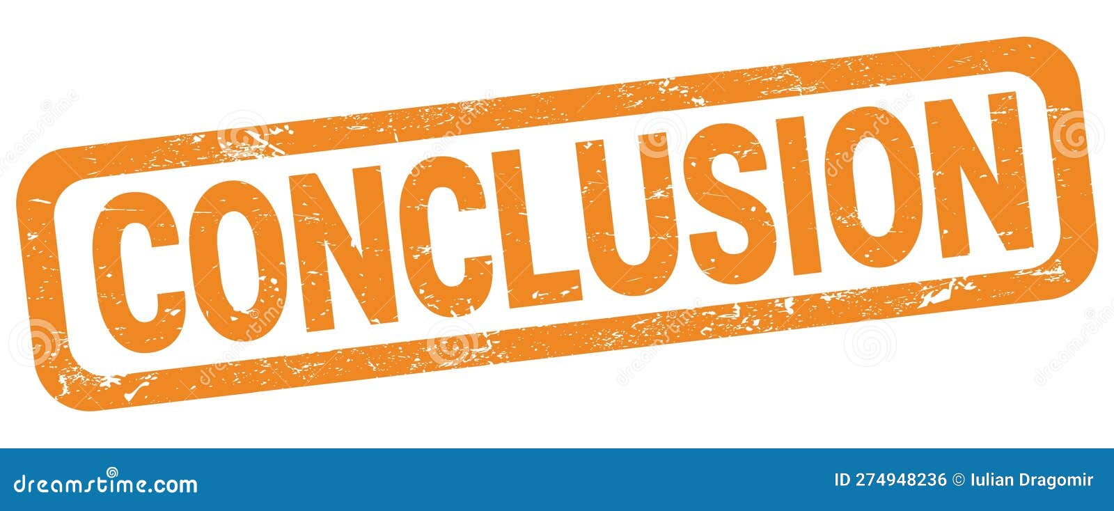 CONCLUSION Text Written on Orange Rectangle Stamp Stock Illustration ...