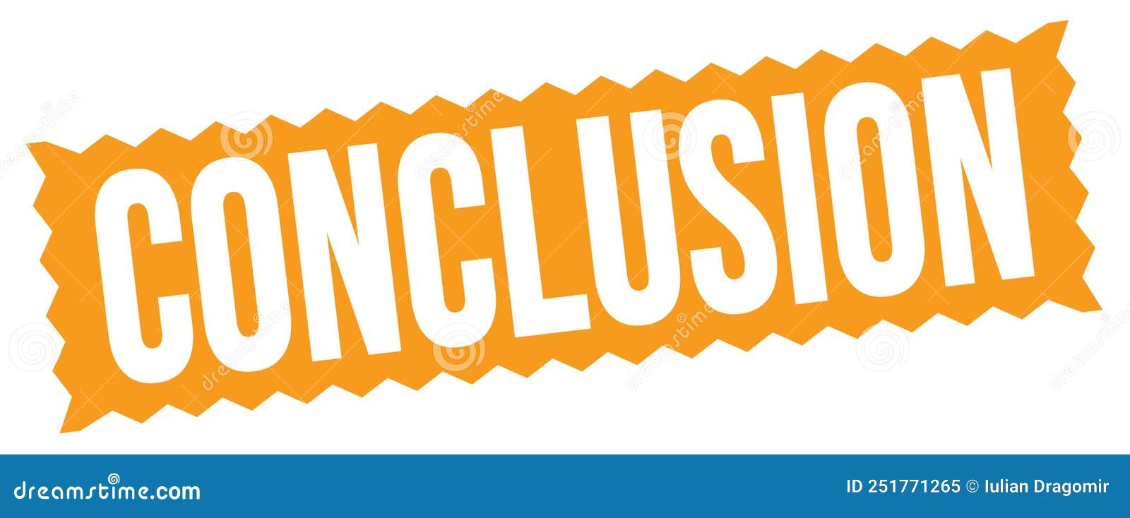 CONCLUSION Text Written on Orange Stamp Sign Stock Illustration ...