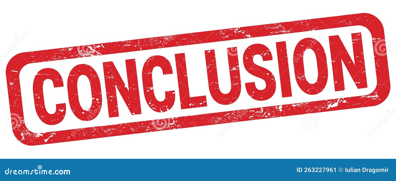 CONCLUSION Text Written on Red Rectangle Stamp Stock Illustration ...