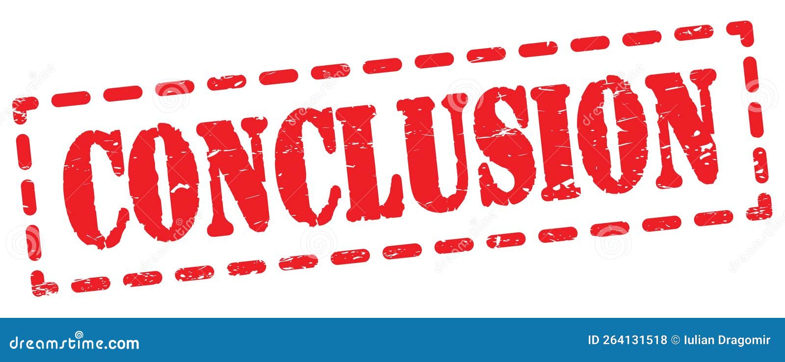 CONCLUSION Text Written on Red Stamp Sign Stock Illustration ...