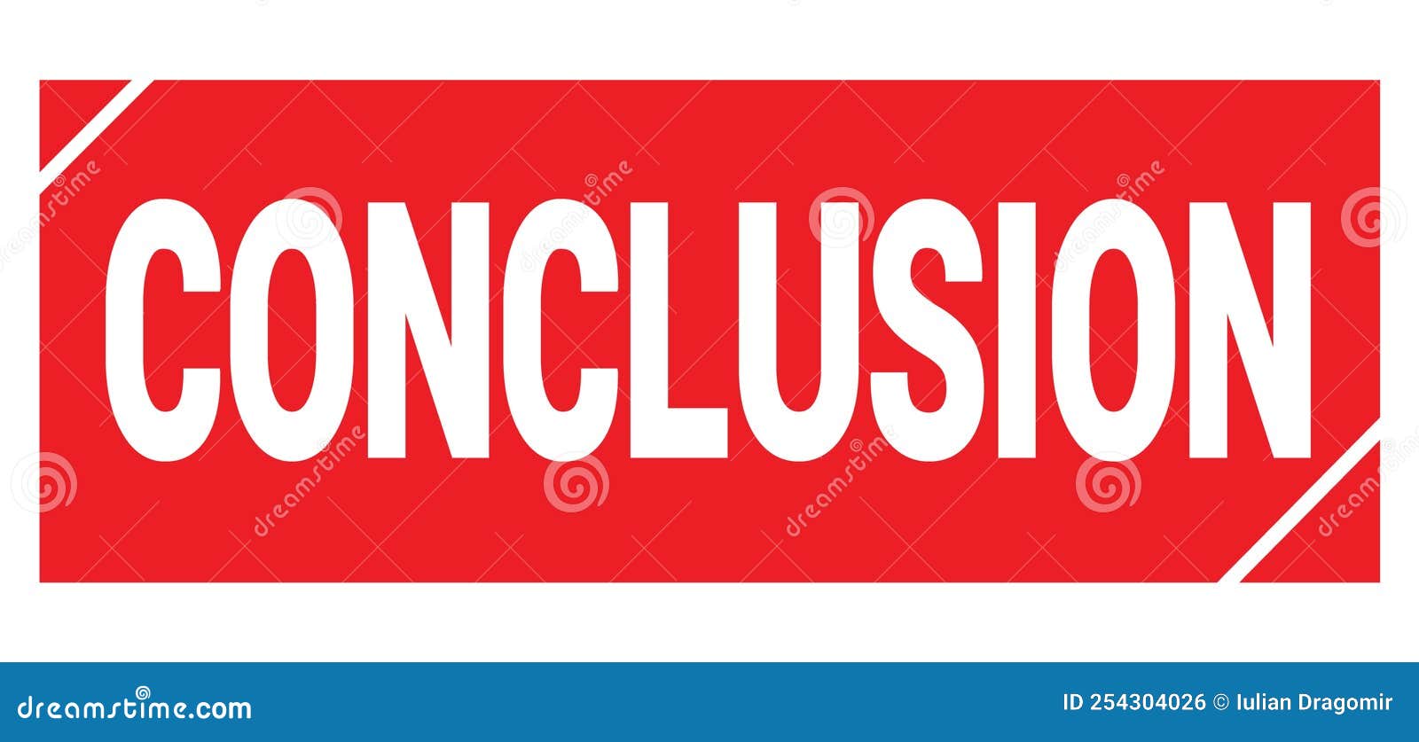 CONCLUSION Text Written on Red Stamp Sign Stock Illustration ...