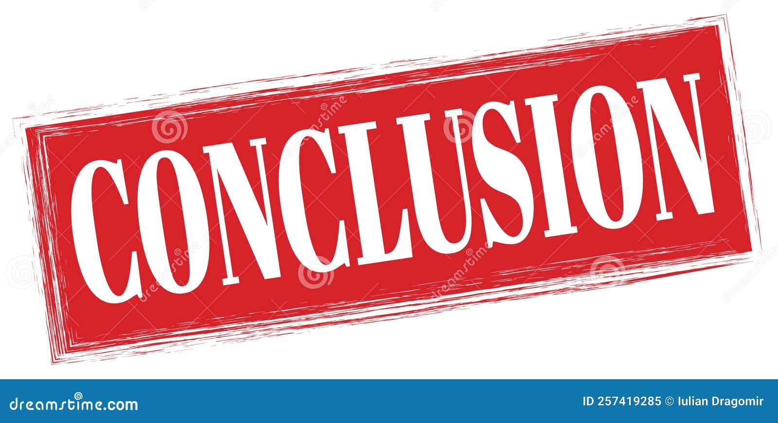 CONCLUSION Text Written on Red Stamp Sign Stock Image - Image of button ...