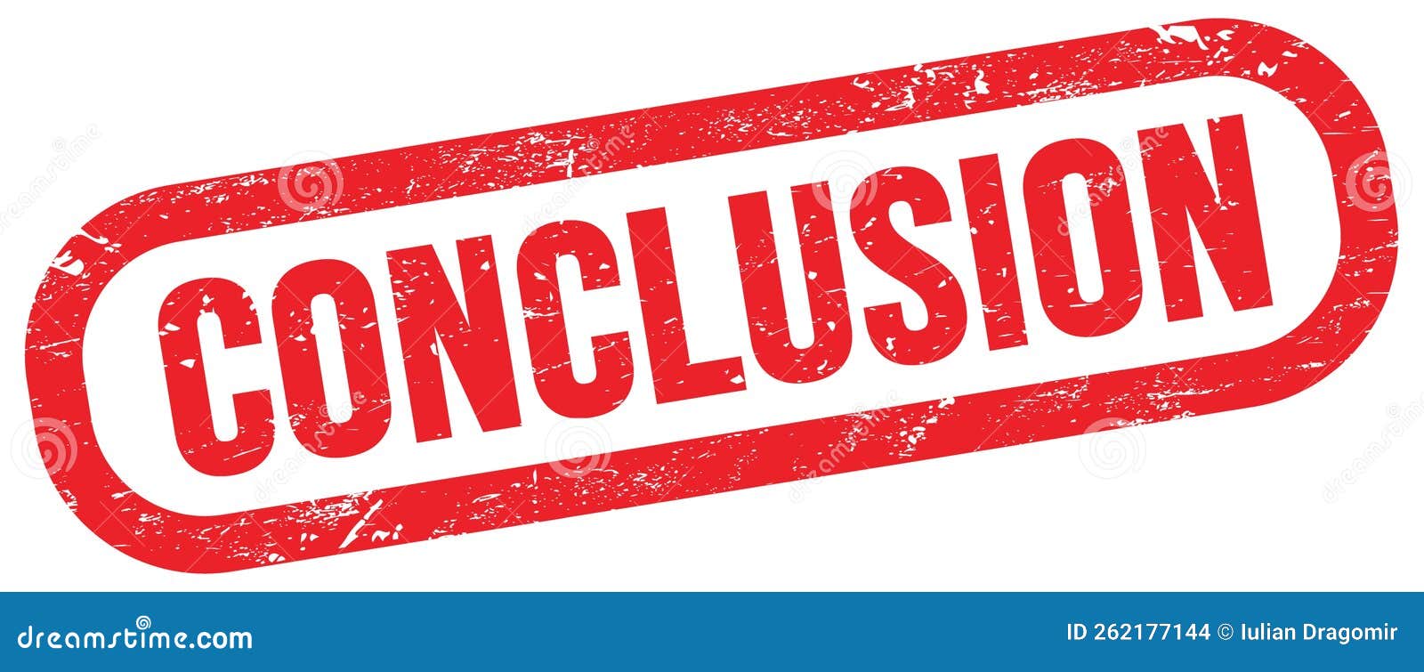 CONCLUSION, Text Written on Red Stamp Sign Stock Illustration ...