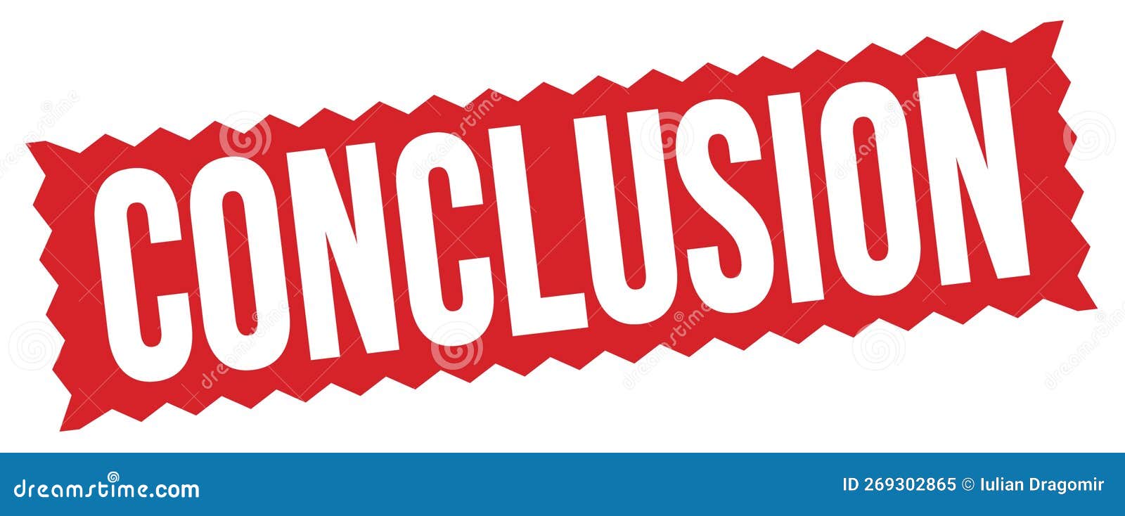 CONCLUSION Text Written on Red Stamp Sign Stock Illustration ...
