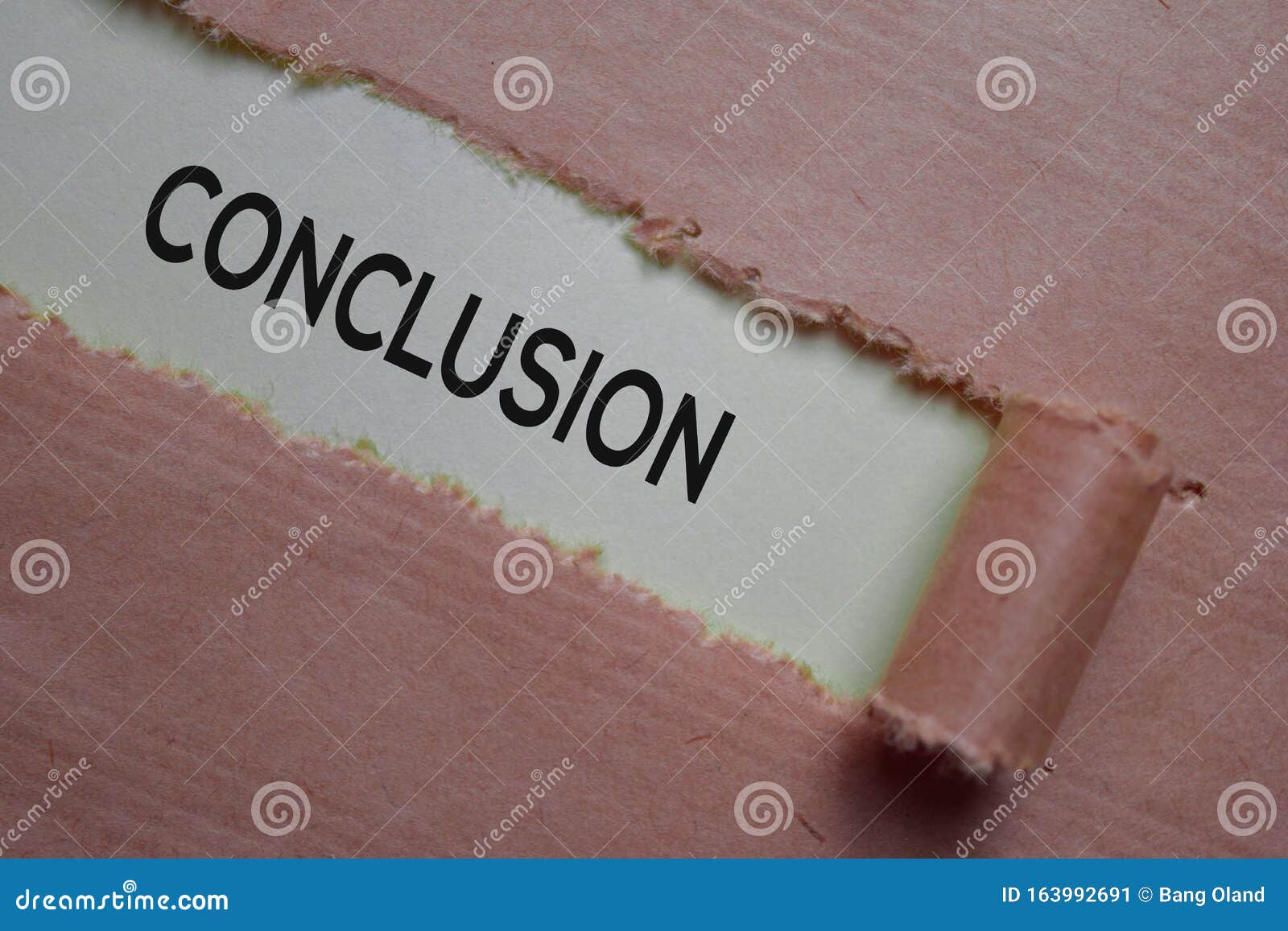 Conclusion Text Written in Torn Paper Stock Image - Image of conceptual ...