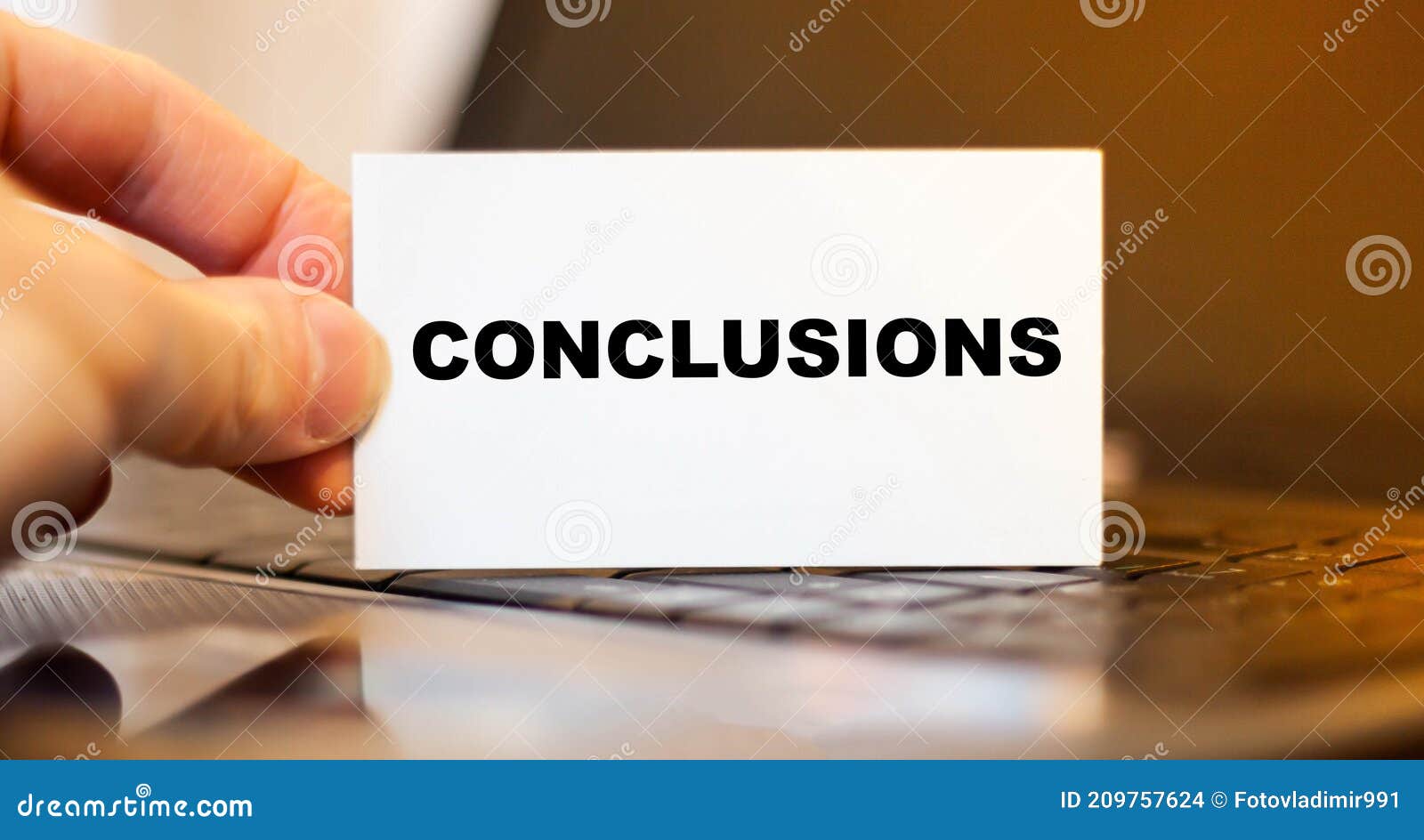 Conclusions. Text Label On The Registrar`s Office Folder. Royalty-Free ...