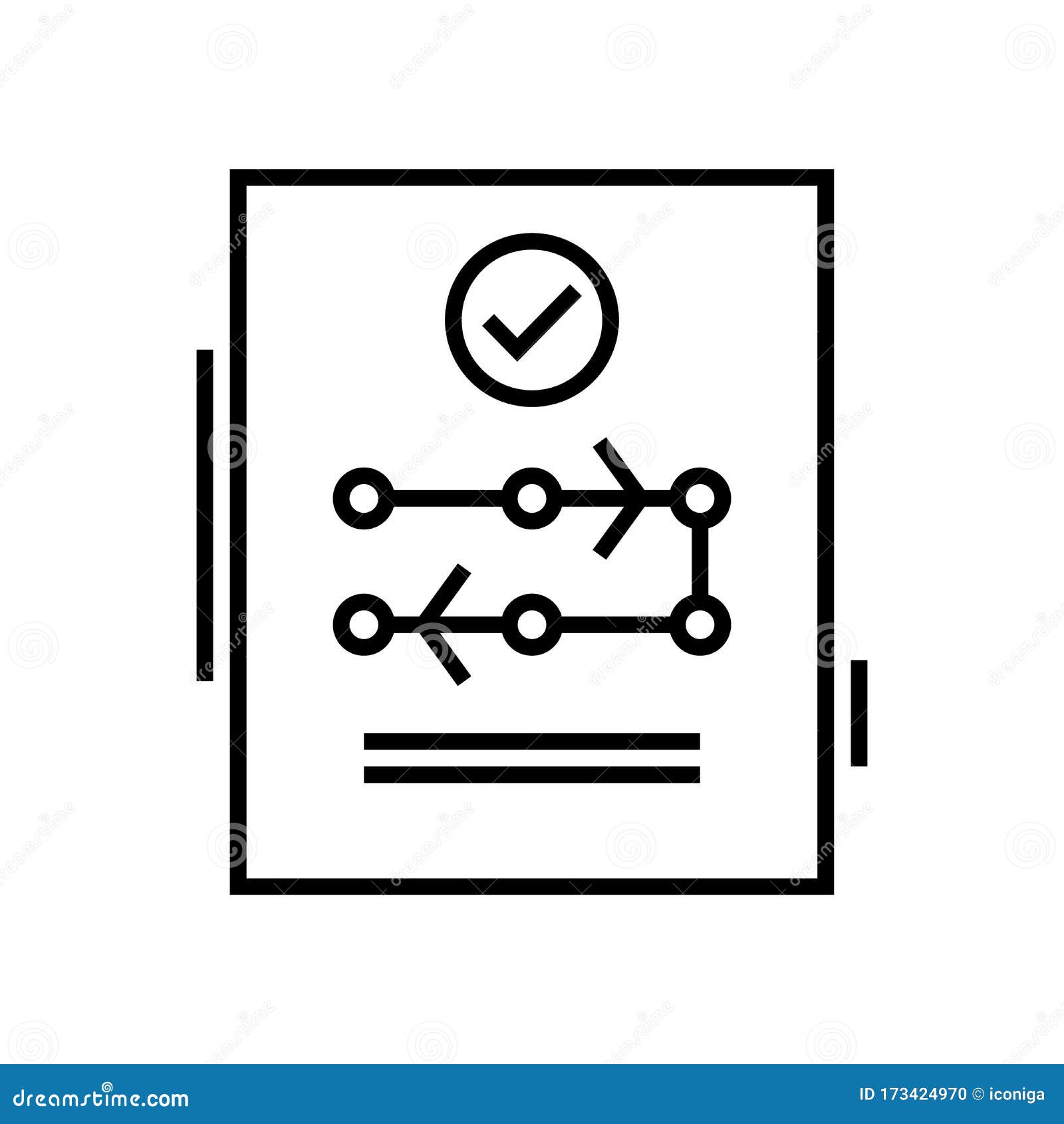 Conclusive Decision Line Icon, Concept Sign, Outline Vector ...