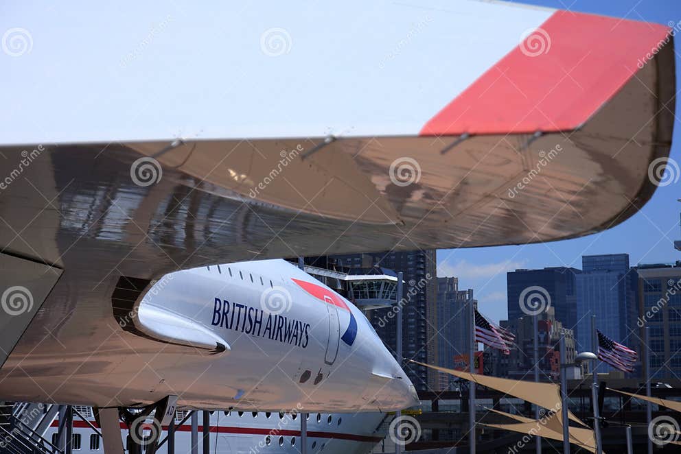 Concorde at the USS Intrepid Editorial Stock Image - Image of aircraft ...