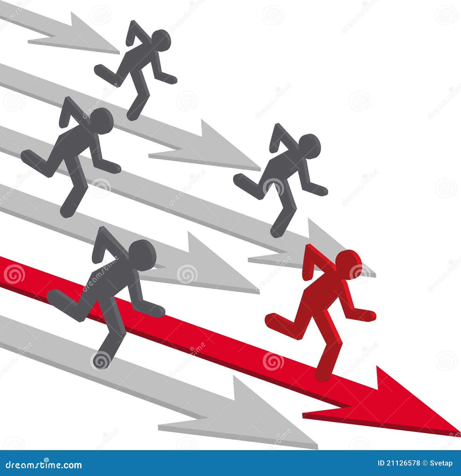 Concorrenza della gente. illustrazione vettoriale. Illustrazione di ...