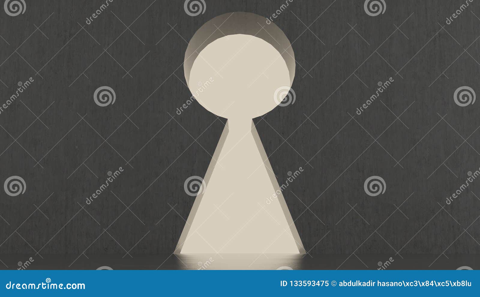 Concrete Abstract Wall, with Keyhole Stock Illustration - Illustration ...