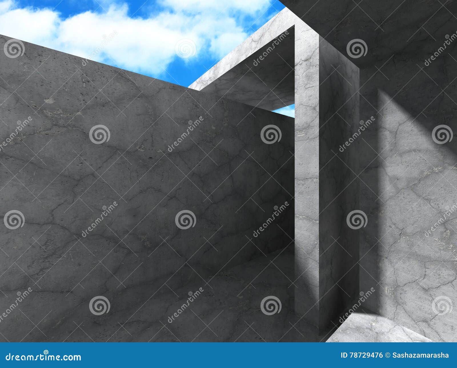 Concrete Abstract Modern Architecture Construction Background Stock ...
