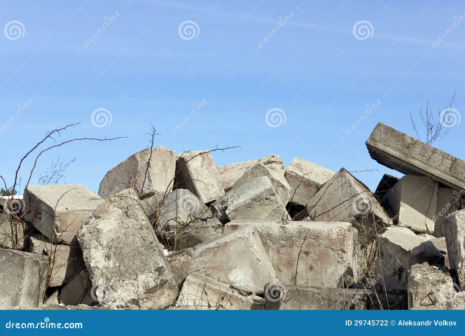 Concrete Apocalypse Against the Sky Stock Photo - Image of explode ...