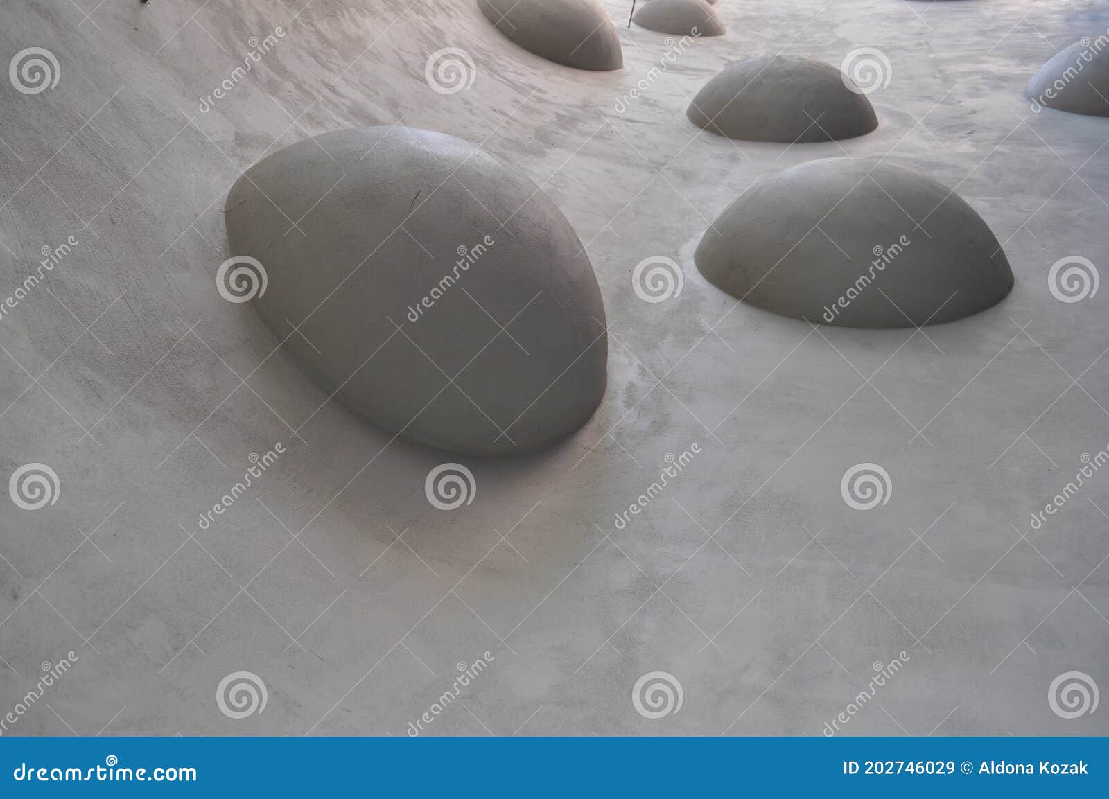 Concrete Architectural Structure with Bubble Insets Stock Image - Image ...