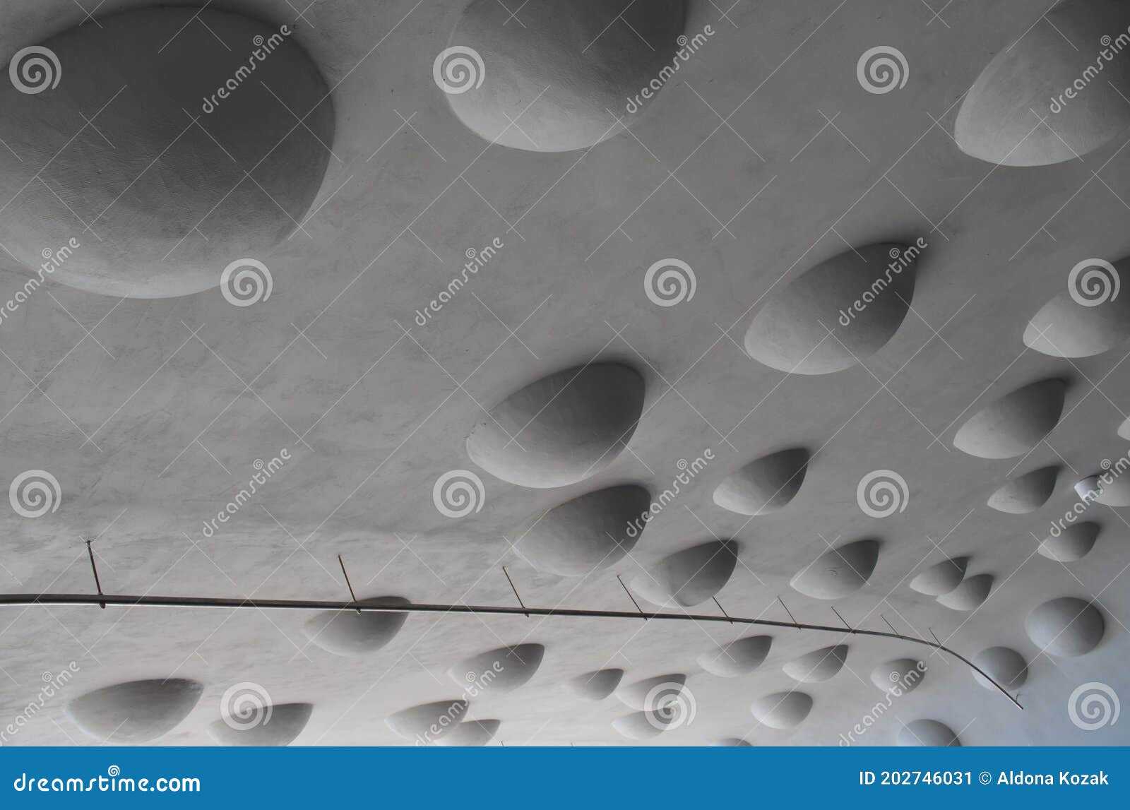 Concrete Architectural Structure with Bubble Insets Stock Image - Image ...