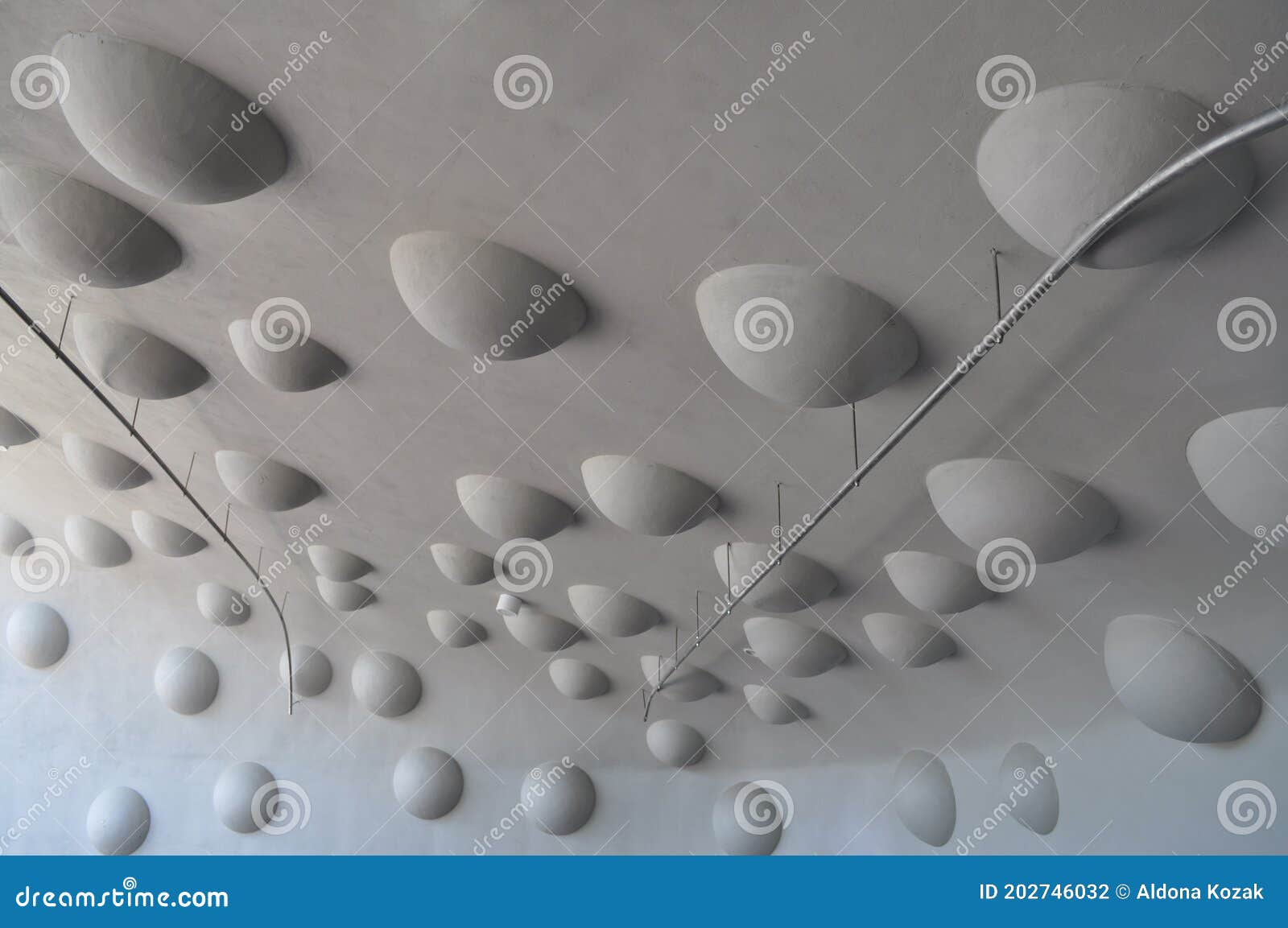 Concrete Architectural Structure with Bubble Insets Stock Photo - Image ...