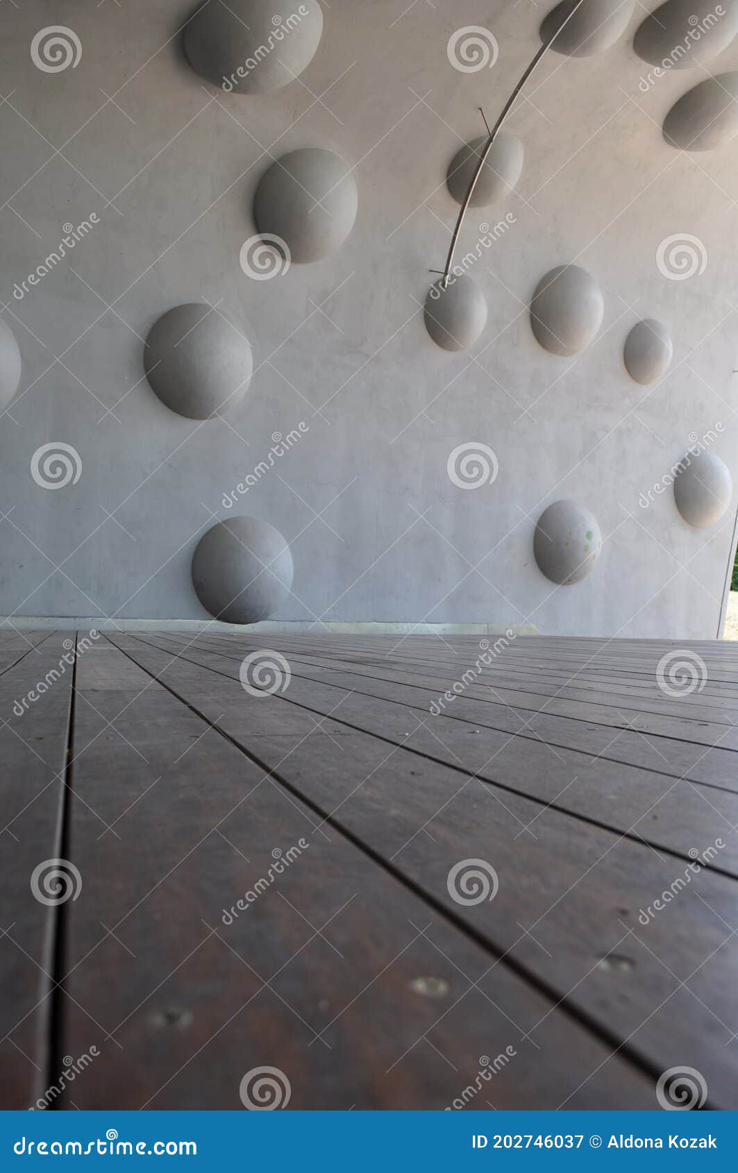 Concrete Architectural Structure with Bubble Insets Stock Image - Image ...