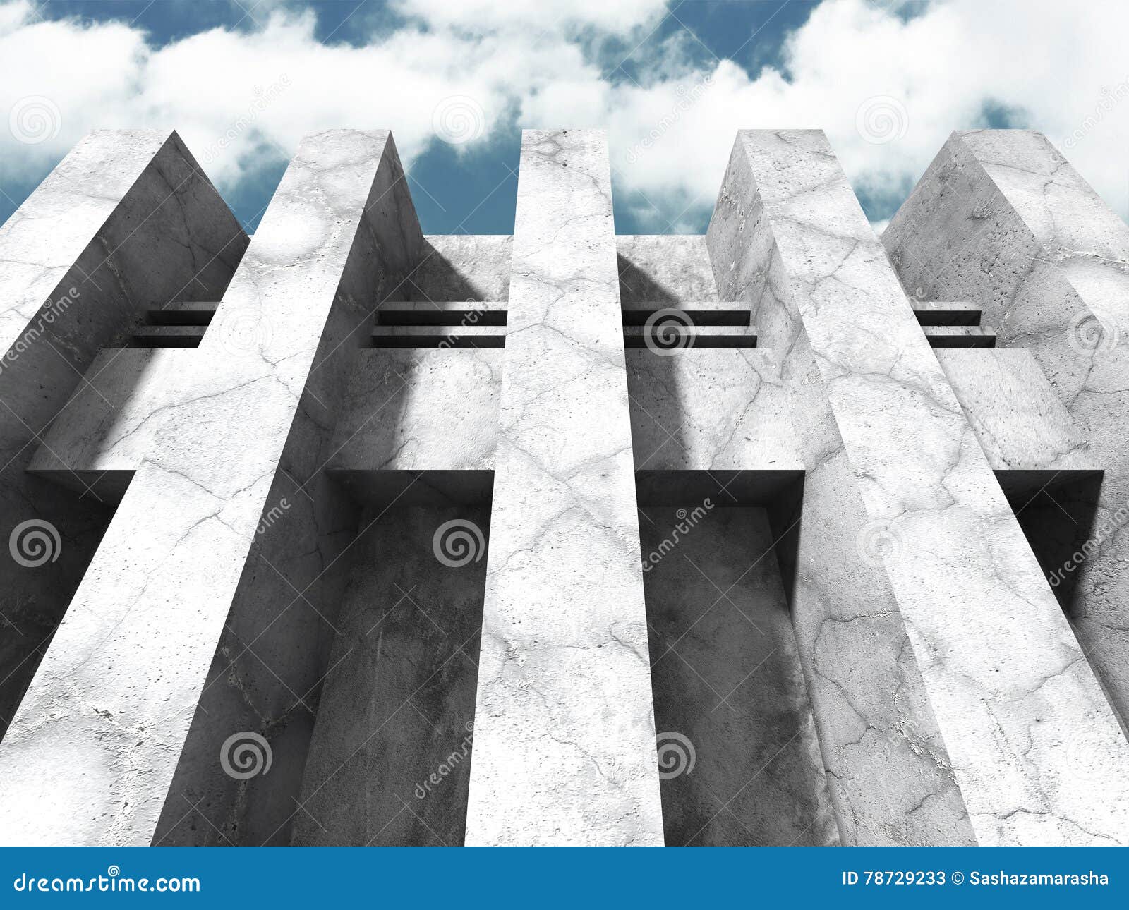 Concrete Architecture Background. Abstract Building Modern Design Stock ...