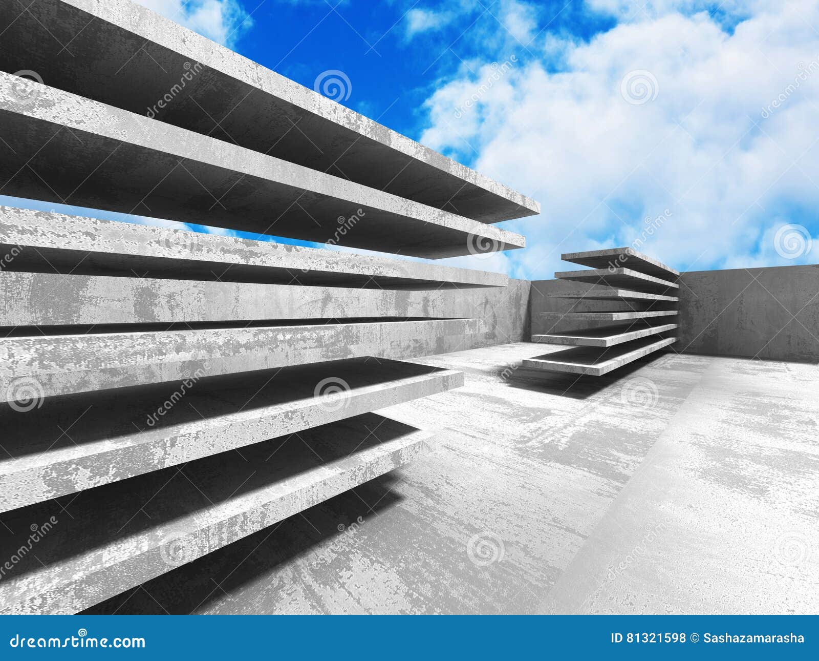 Concrete Architecture Background. Abstract Building Modern Design Stock ...