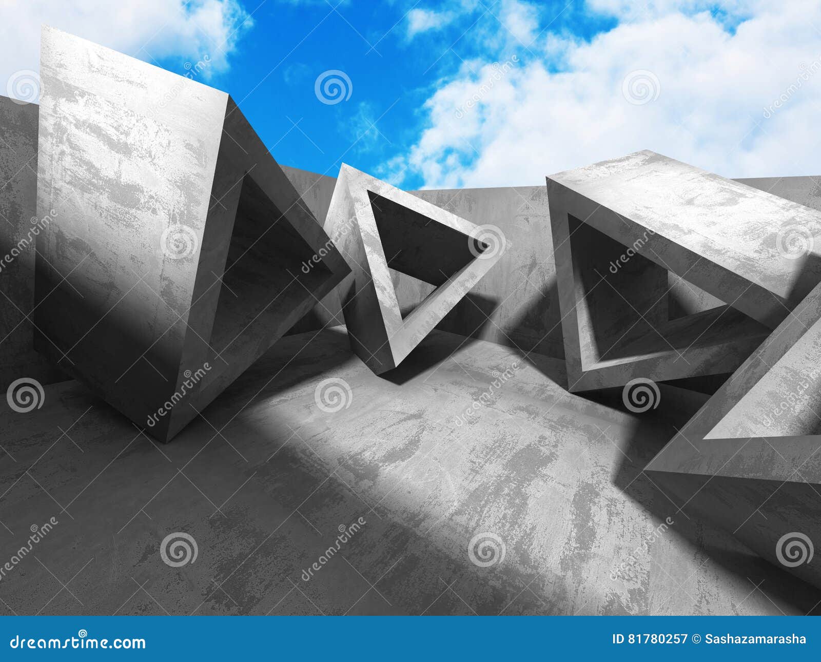 Concrete Architecture Background. Abstract Building Stock Illustration ...
