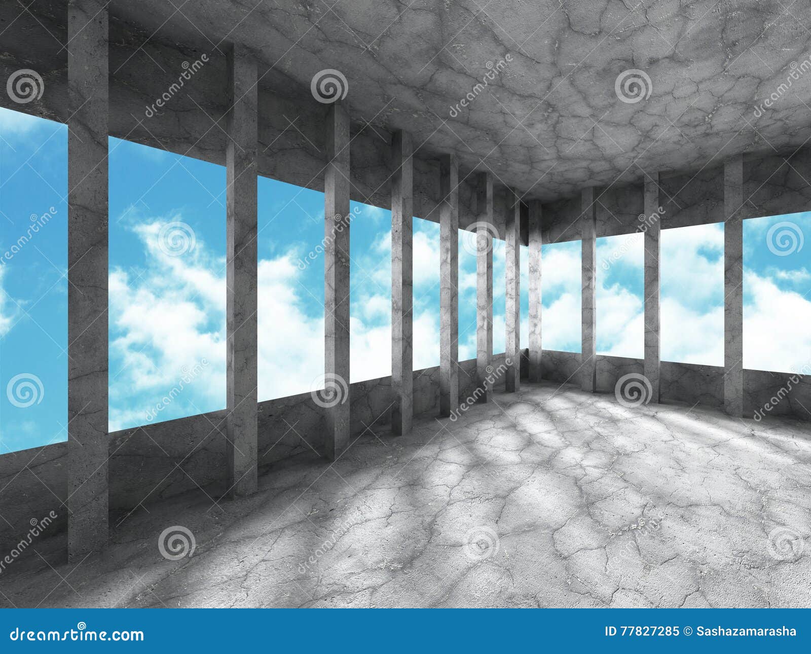 Concrete Architecture Concept. Abstract Construction Background Stock ...