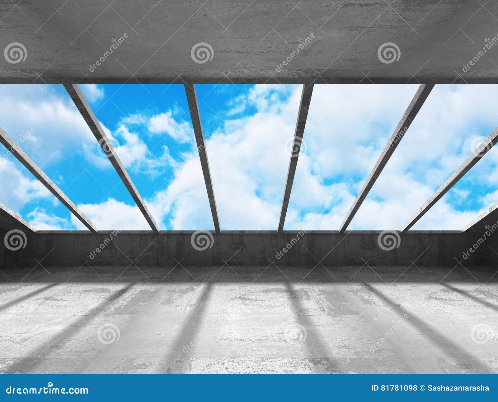 Concrete Architecture Concept. Abstract Construction Background Stock ...