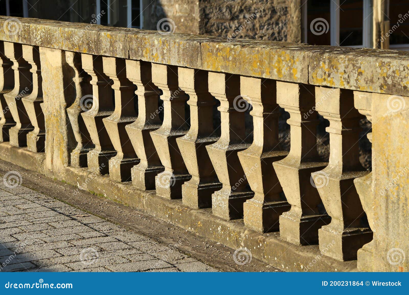 Concrete Balustrade in the Temple Stock Photo - Image of detail ...
